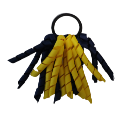 School Hair Accessories Short Curly Ponytail Streamer Hair Tie Daffodil ...
